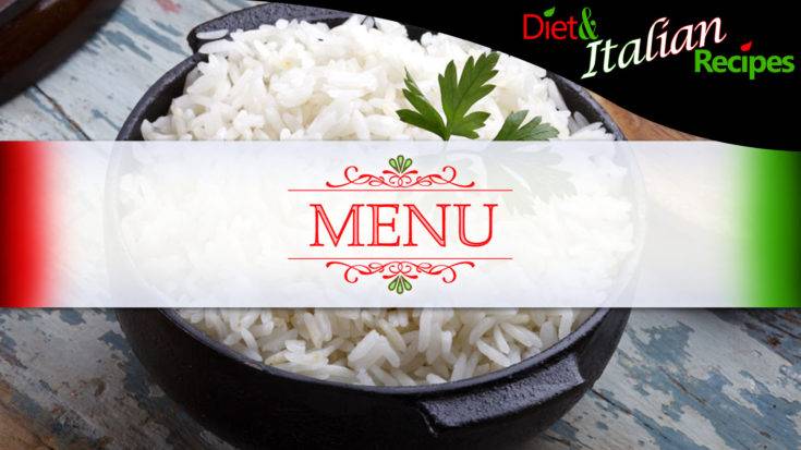 Example MENU rice diet 3 and 9 days with quantities